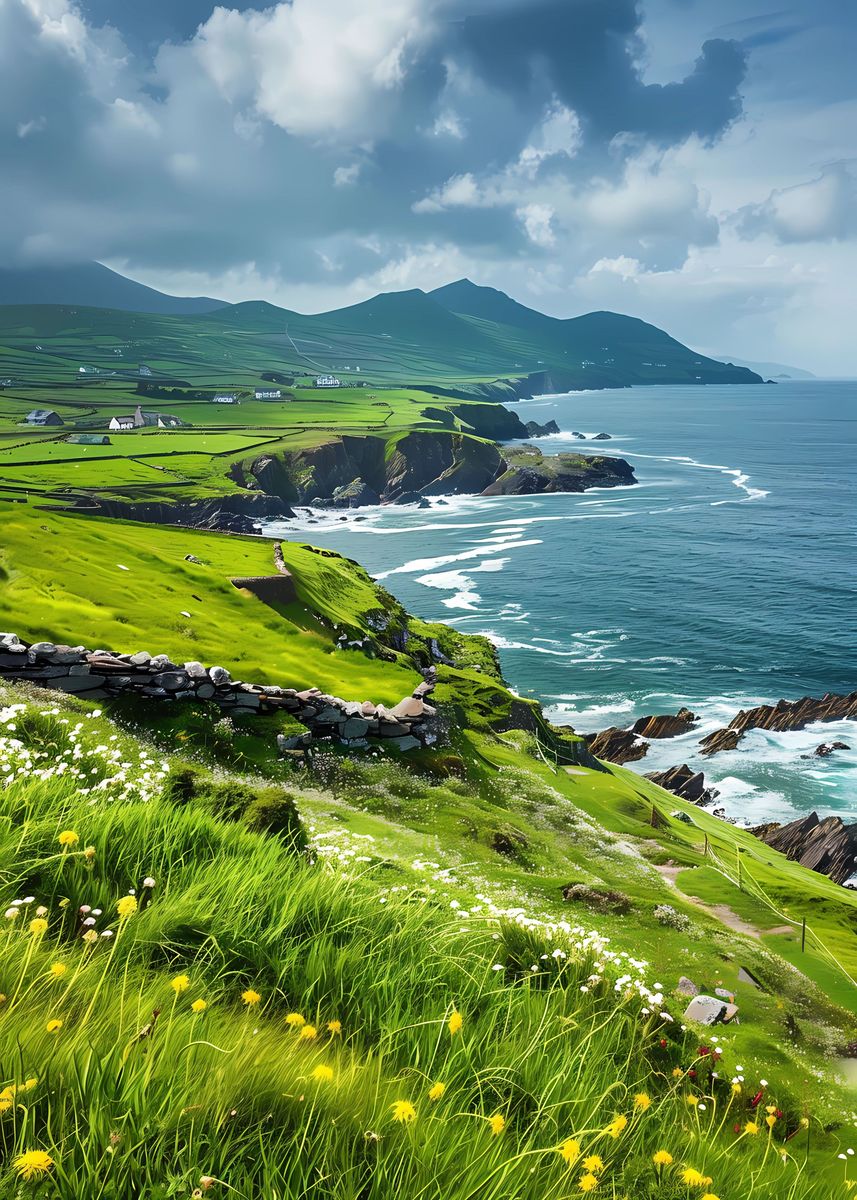 'Irish coastlines' Poster, picture, metal print, paint by Silvie Art ...