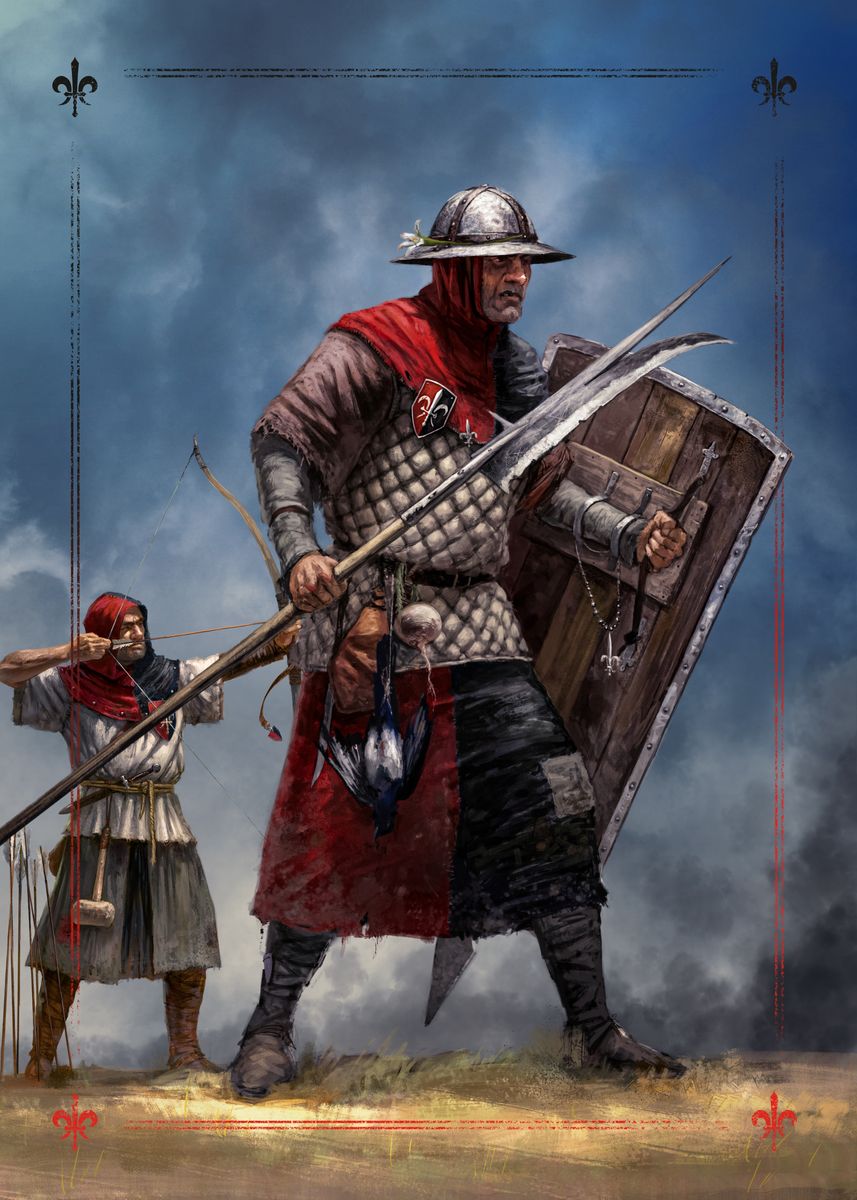 'Bretonnia Men-at-Arms' Poster, picture, metal print, paint by ...