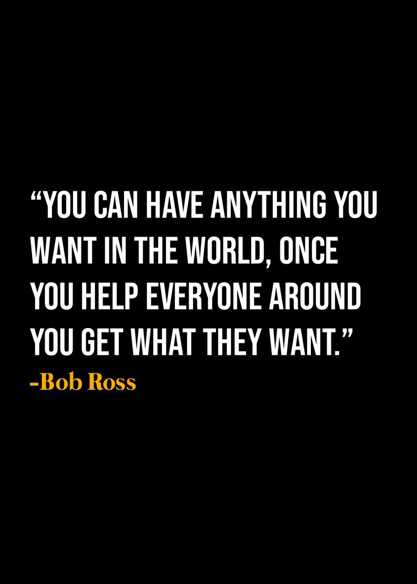 'Bob Ross Quotes ' Poster, picture, metal print, paint by KLIP CREATIVE ...