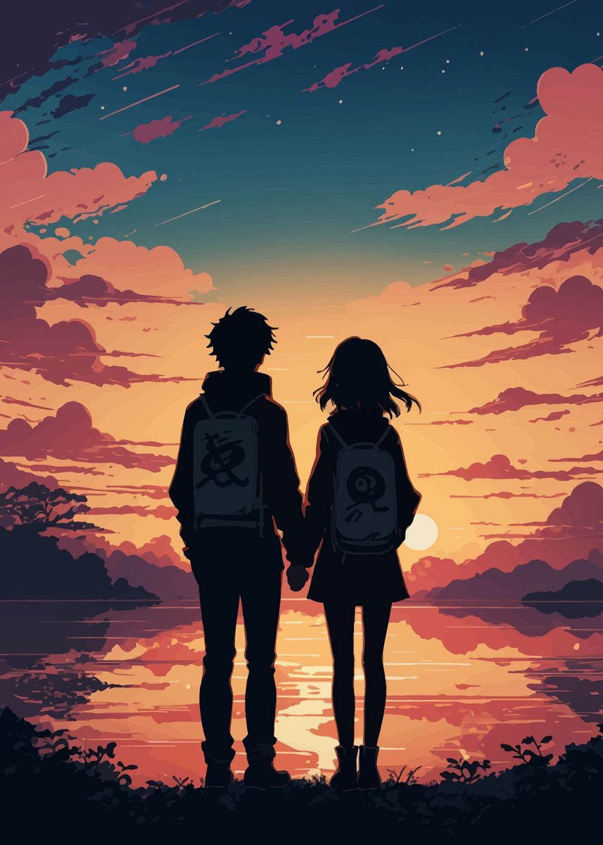 'Romantic Sunset' Poster, picture, metal print, paint by MASTER HOLLOW ...