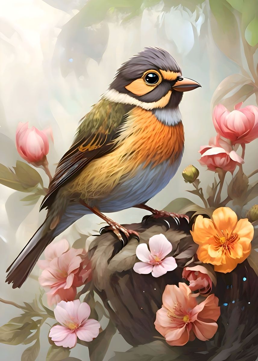 'illustration bird' Poster, picture, metal print, paint by Hawk Artwork ...
