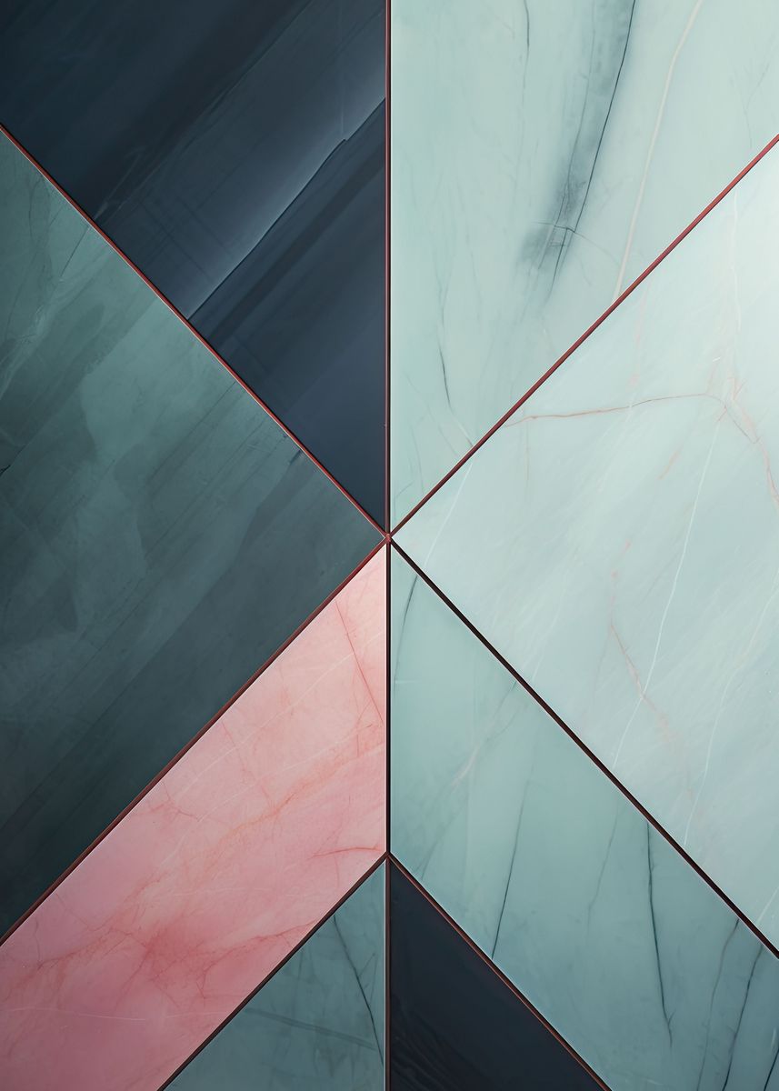 'Marble Stone Geometric ' Poster, picture, metal print, paint by ...