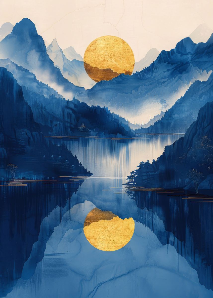 'Landscape Gold' Poster, picture, metal print, paint by Morgan Yon ...