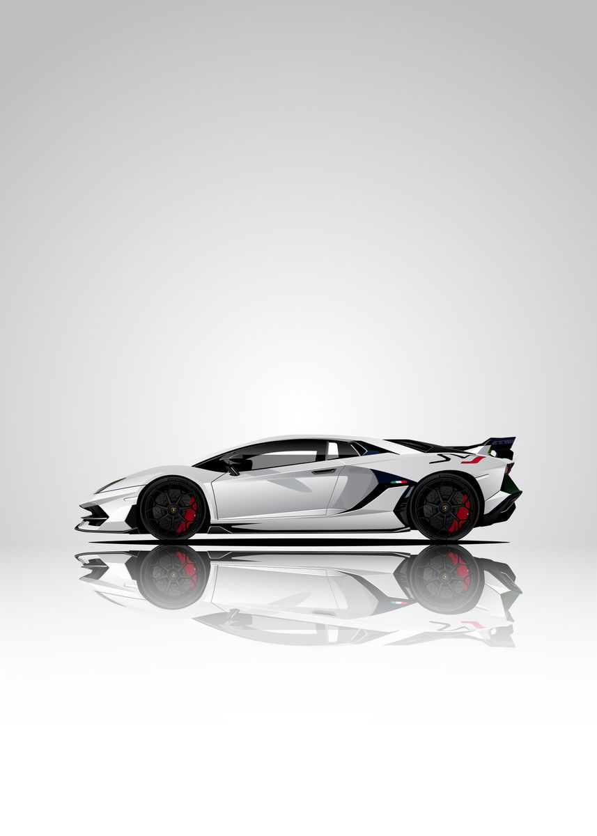 'Lamborghini Aventador SVJ' Poster, picture, metal print, paint by ...
