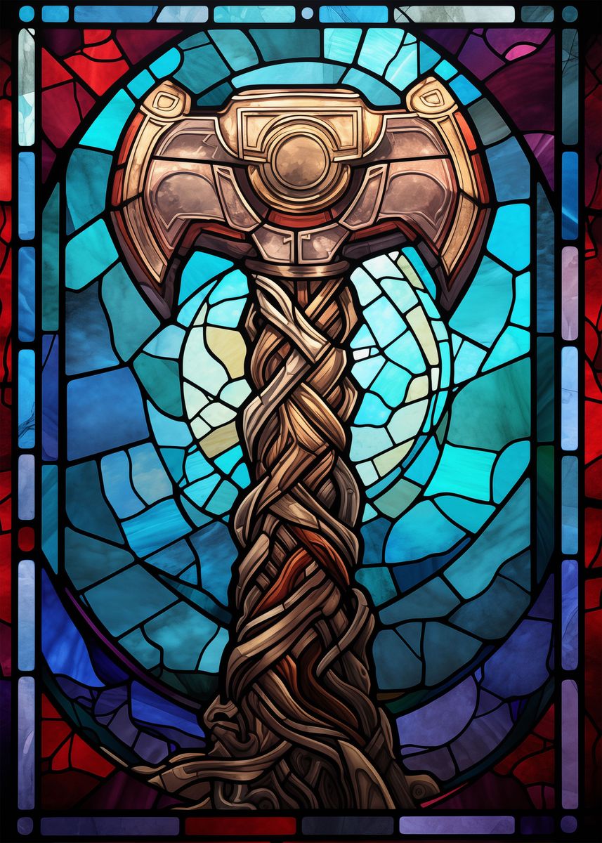 'Mjolnir Hammer Thor ' Poster, picture, metal print, paint by Eline ...