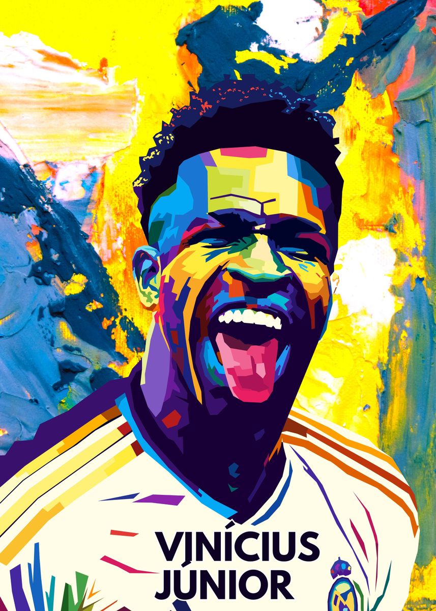 'Vinicius Junior Pop Art' Poster, picture, metal print, paint by Mus ...