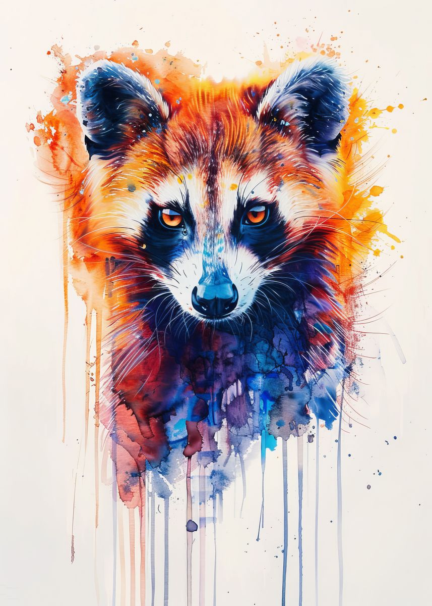 'Coati Watercolor' Poster, picture, metal print, paint by Henning ...