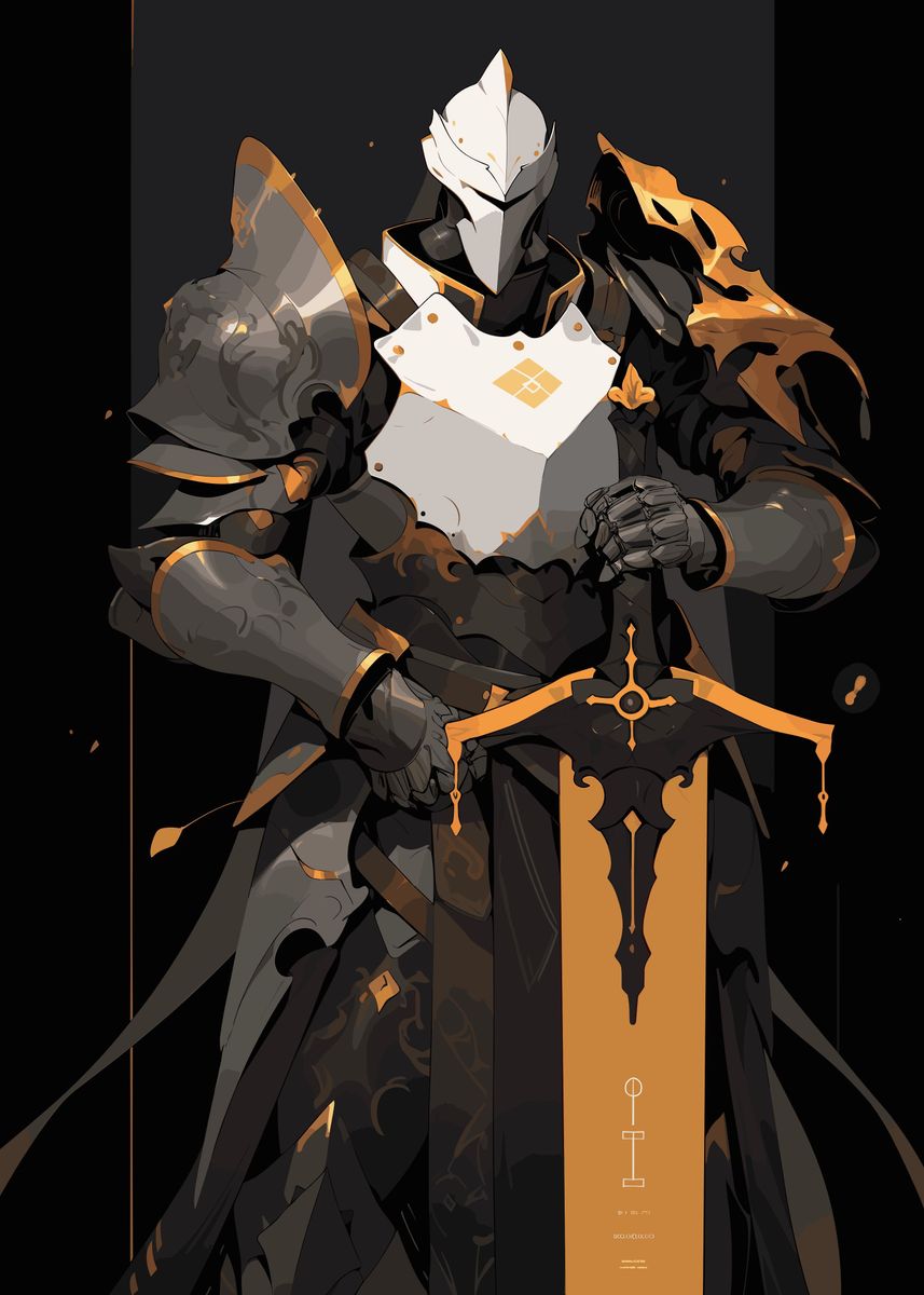 'Epic Paladin Warrior' Poster, picture, metal print, paint by SuperNova ...