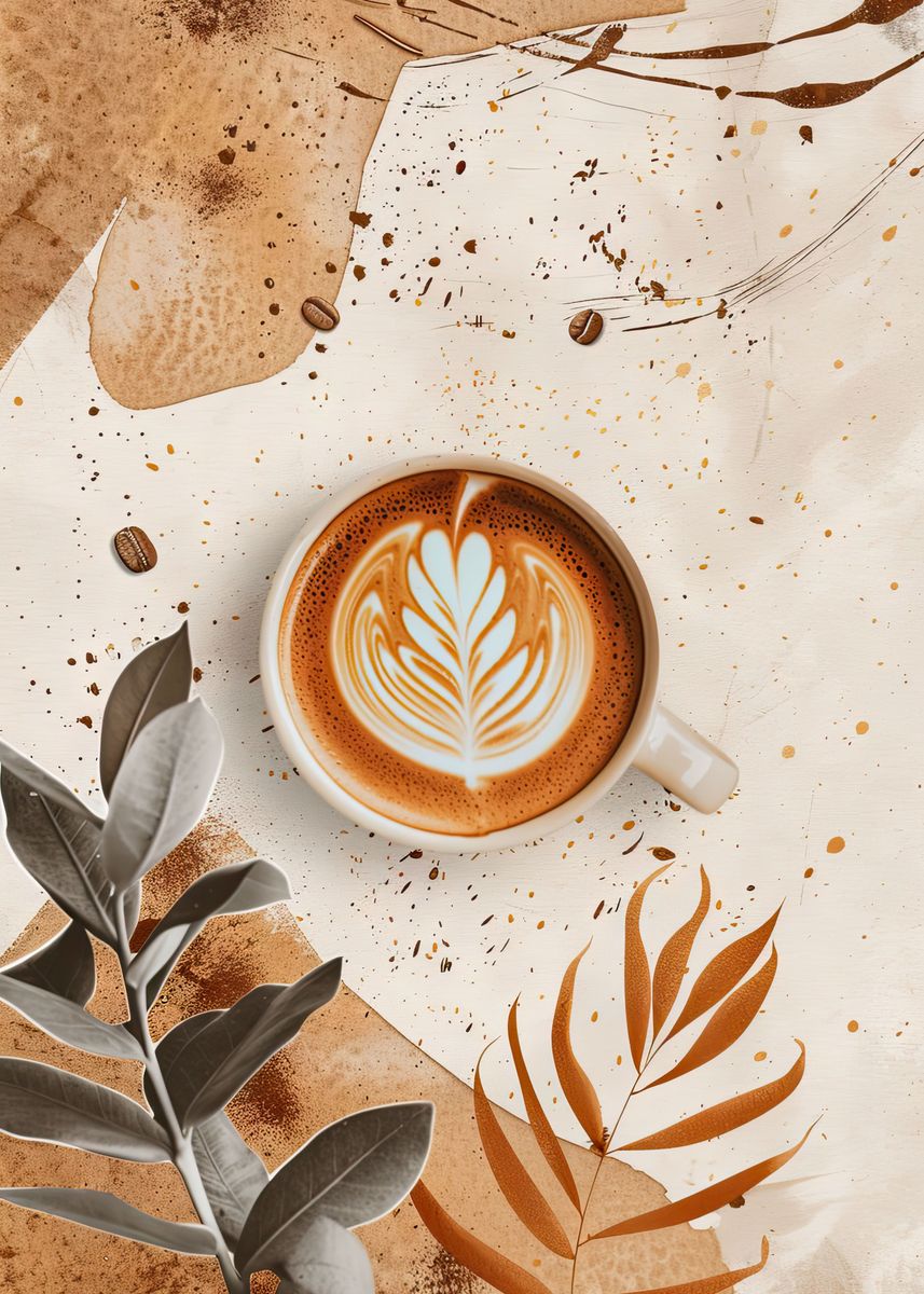 'latte art' Poster, picture, metal print, paint by Jerhus | Displate