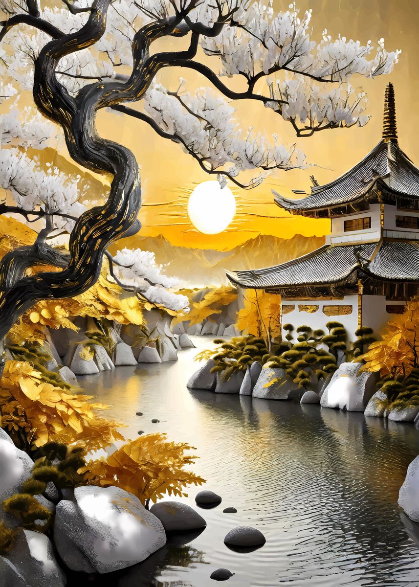 'Bonsai Tree Kintsugi Art' Poster, picture, metal print, paint by your ...