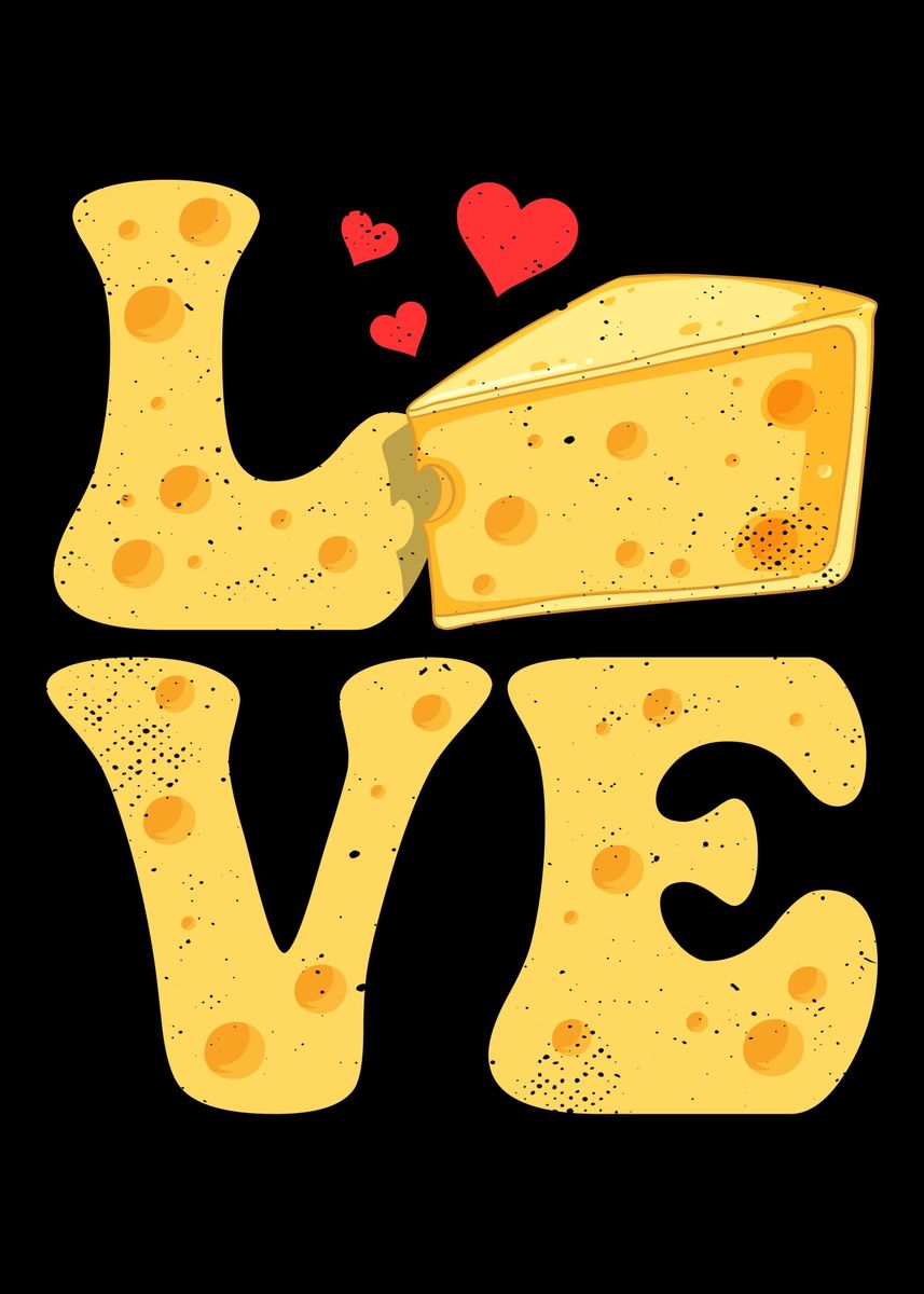 'Cheese Gouda Feta Cheddar' Poster, picture, metal print, paint by ...