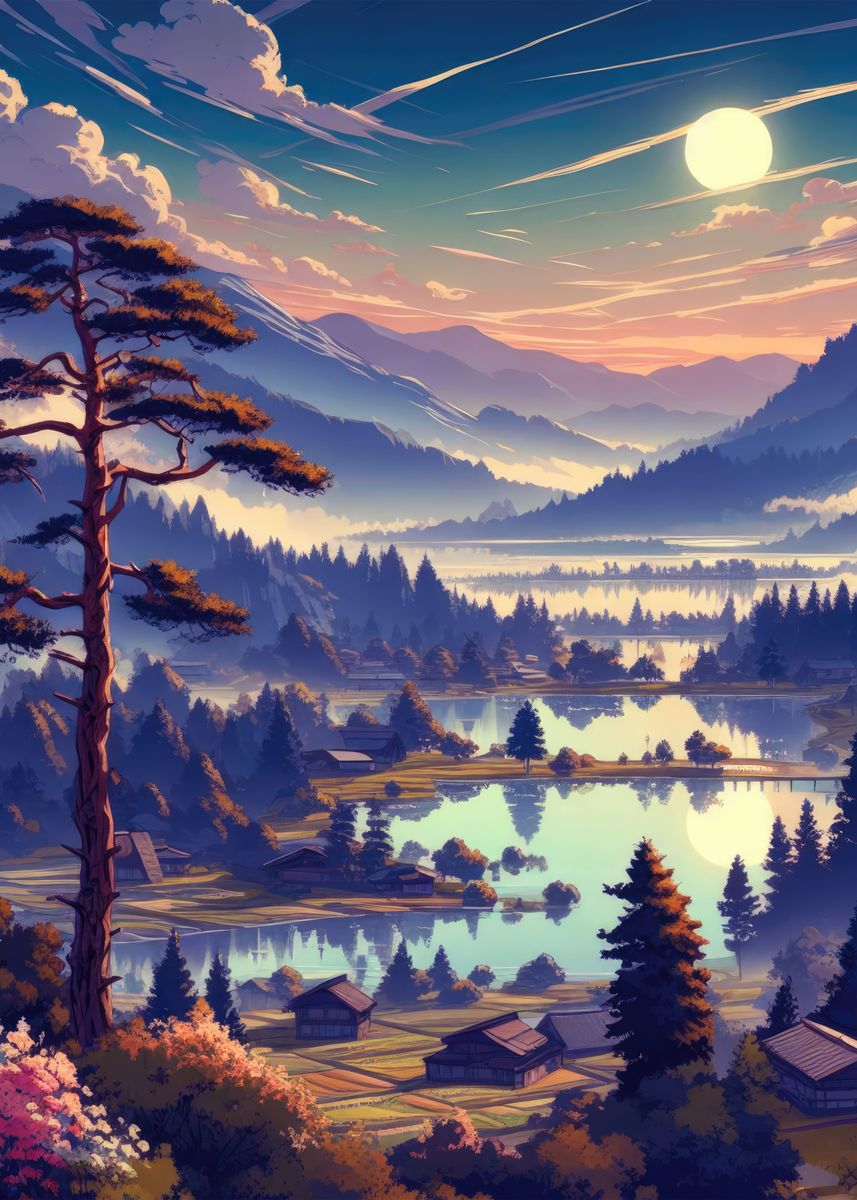 'Landscape V1' Poster, picture, metal print, paint by Art Fundamentals ...