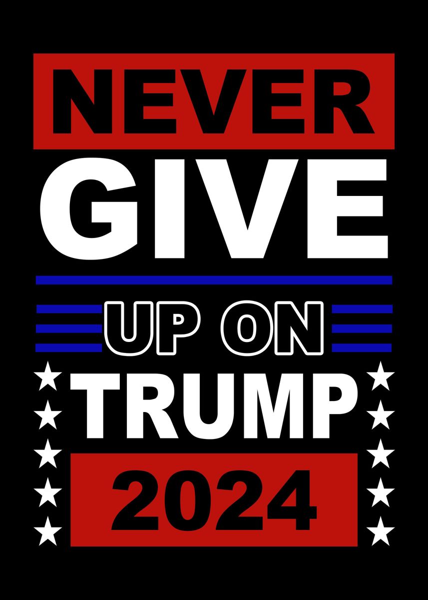 'Trump 2024' Poster, picture, metal print, paint by Neon Moon | Displate