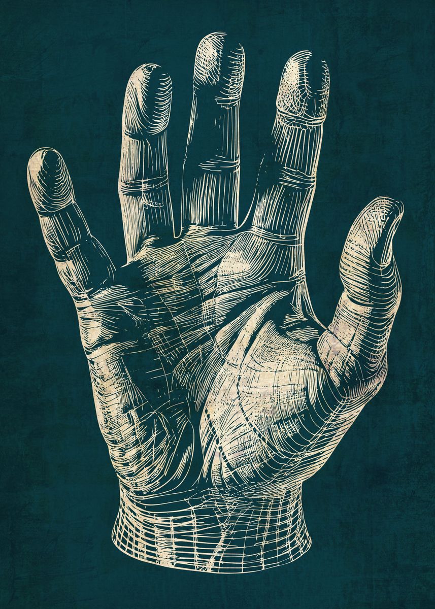 'Hand Gesture' Poster, picture, metal print, paint by Cat Coconut ...