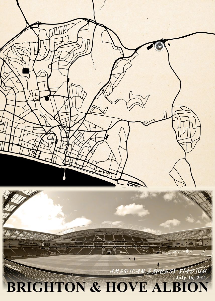 'SAM American Express Stadi' Poster, picture, metal print, paint by ...