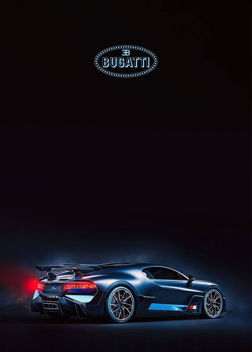 'Bugatti Divo' Poster, picture, metal print, paint by Lee Rocks | Displate