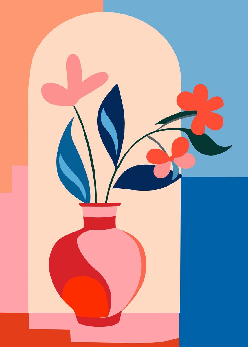 'Vase' Poster, picture, metal print, paint by lisa fit | Displate