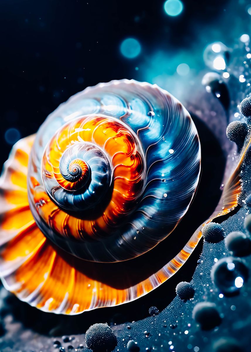 'Sea Snail Shell' Poster, picture, metal print, paint by Maxime Arbez ...