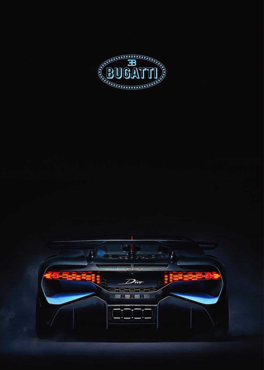 'Bugatti Divo' Poster, picture, metal print, paint by Lee Rocks | Displate