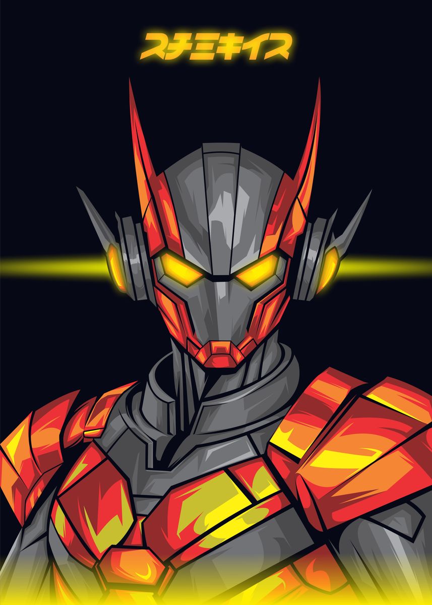 'Cyber Fox' Poster, picture, metal print, paint by escape ogre | Displate