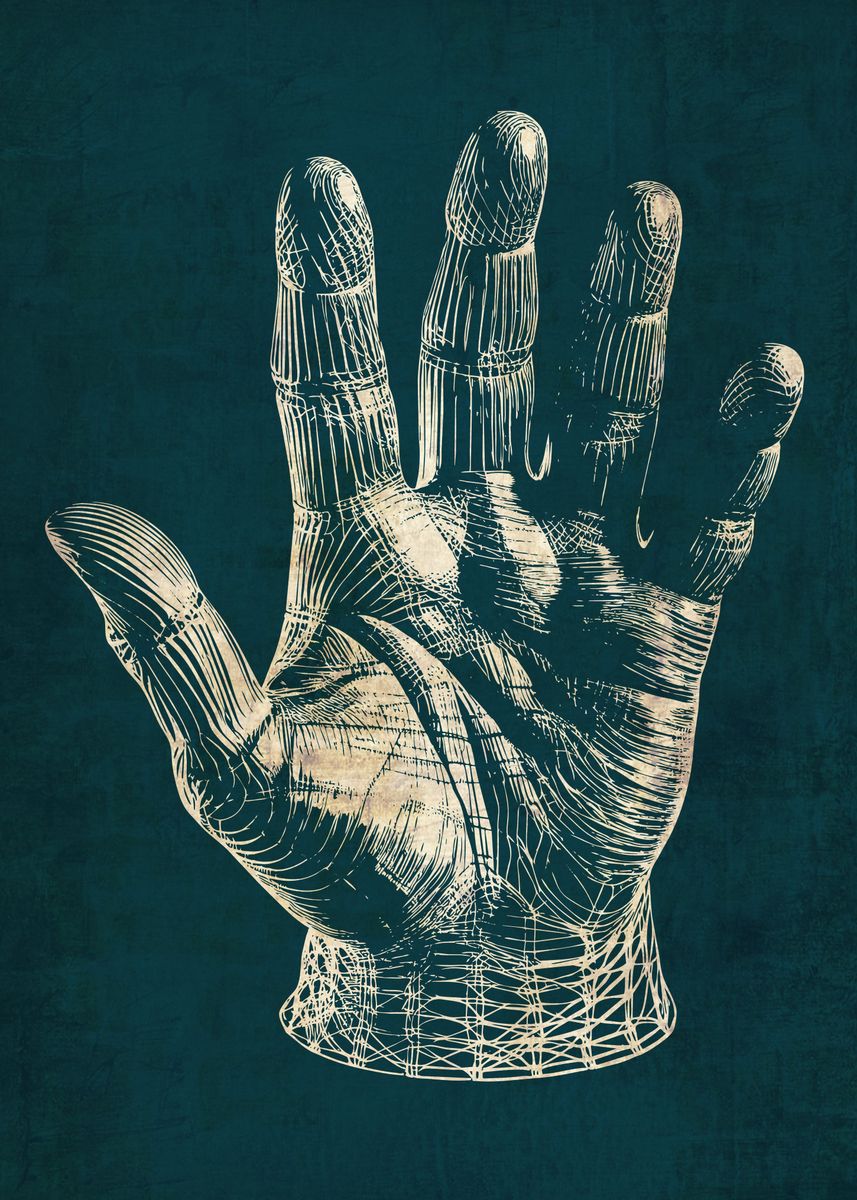 'Hand Gesture' Poster, picture, metal print, paint by Cat Coconut ...