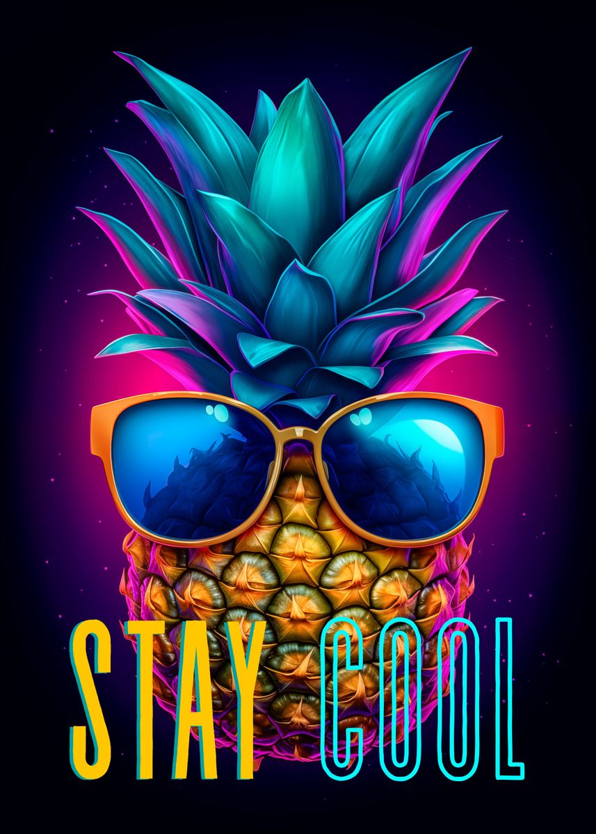'Stay Cool' Poster, picture, metal print, paint by The creative Hub ...