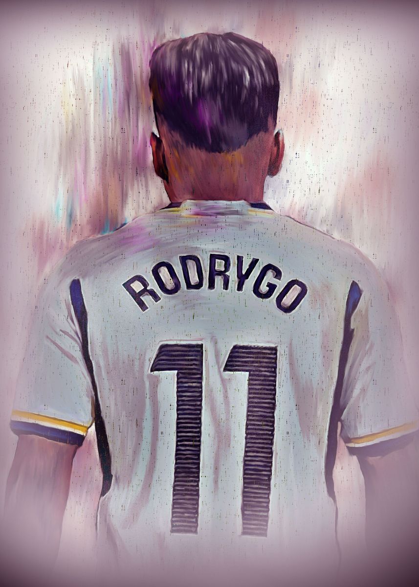 'Rodrygo Goes' Poster, picture, metal print, paint by Defi Saul | Displate