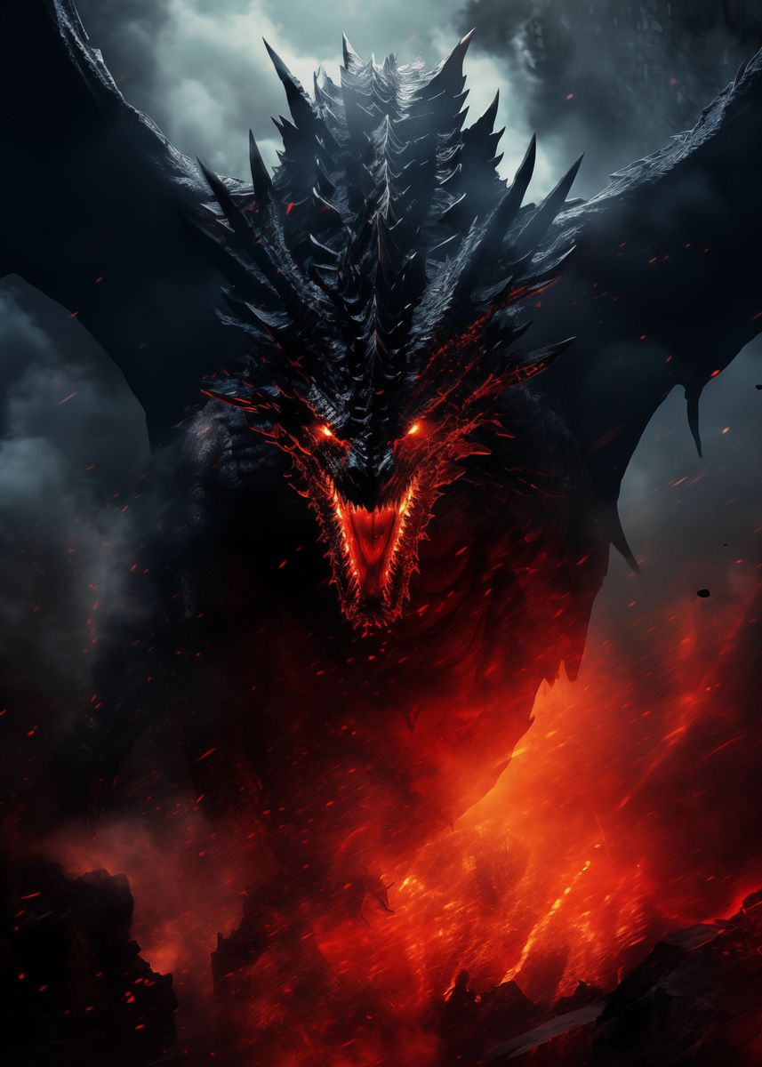 'Dangerous Dragon' Poster, picture, metal print, paint by Bailey DHeath ...