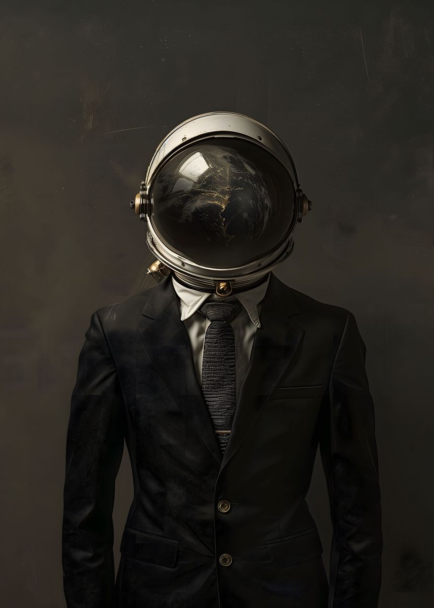 'Cosmonaut' Poster, picture, metal print, paint by Elipscease | Displate