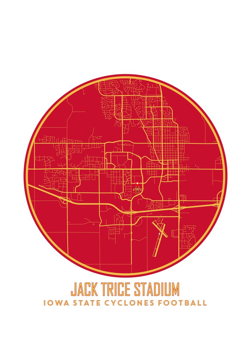 'Iowa State Cyclones ' Poster, picture, metal print, paint by Brian ...