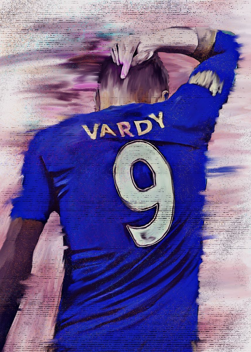 ' Jamie Vardy' Poster, picture, metal print, paint by Imtitsal Afifah ...
