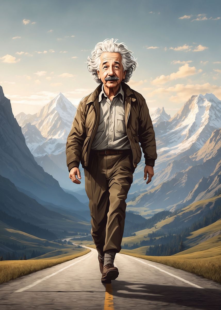 'albert einst' Poster, picture, metal print, paint by Awesome Poster ...
