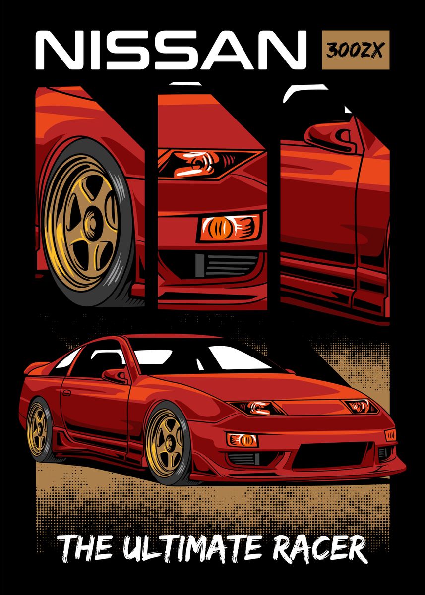 'Legendary 300ZX JDM Car' Poster, picture, metal print, paint by Berkah ...