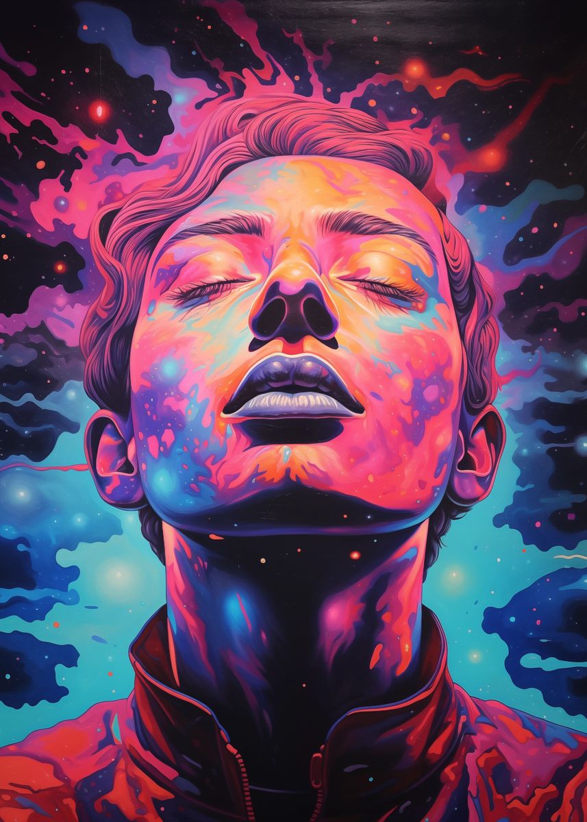 'Galaxy Guy' Poster, picture, metal print, paint by Boot Hill | Displate