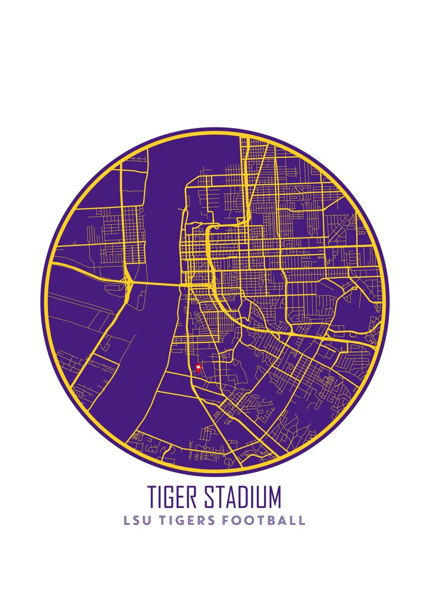 'LSU Tigers' Poster, picture, metal print, paint by Brian John | Displate