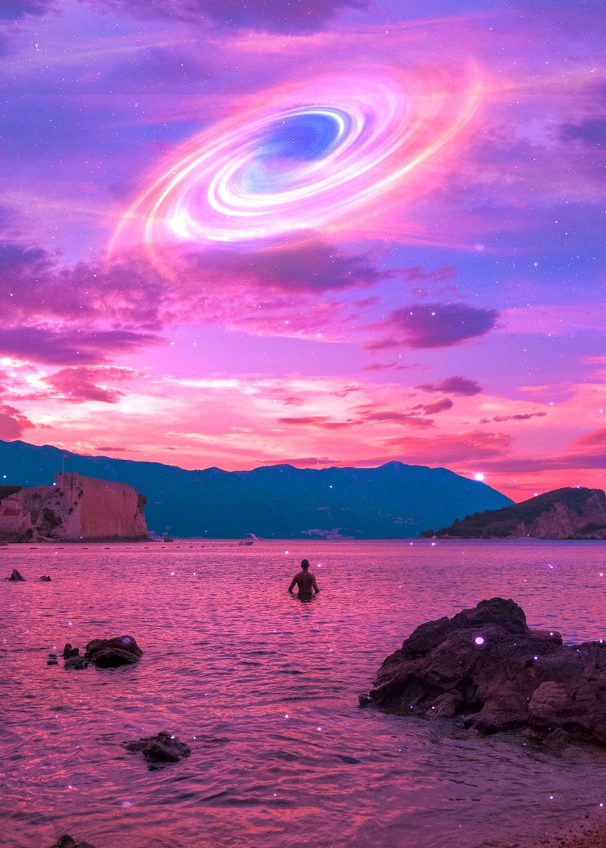 'Galaxy view' Poster, picture, metal print, paint by Livinginmarsplanet ...