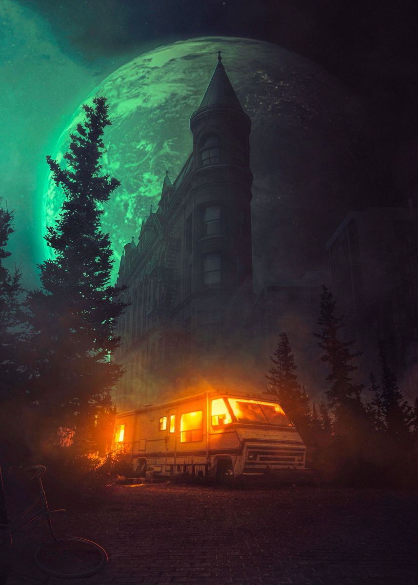 'Bus Station Space' Poster, picture, metal print, paint by Savinda ...