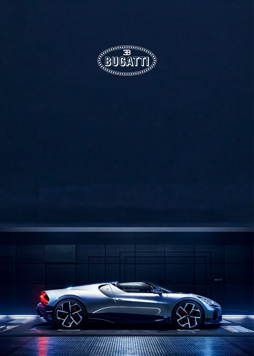 'Bugatti W16 Mistral' Poster, picture, metal print, paint by Lee Rocks ...