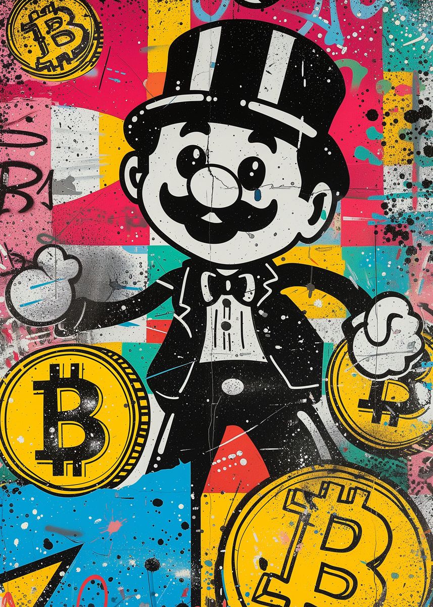 'Happy Bitcoin' Poster, picture, metal print, paint by Art Concept ...