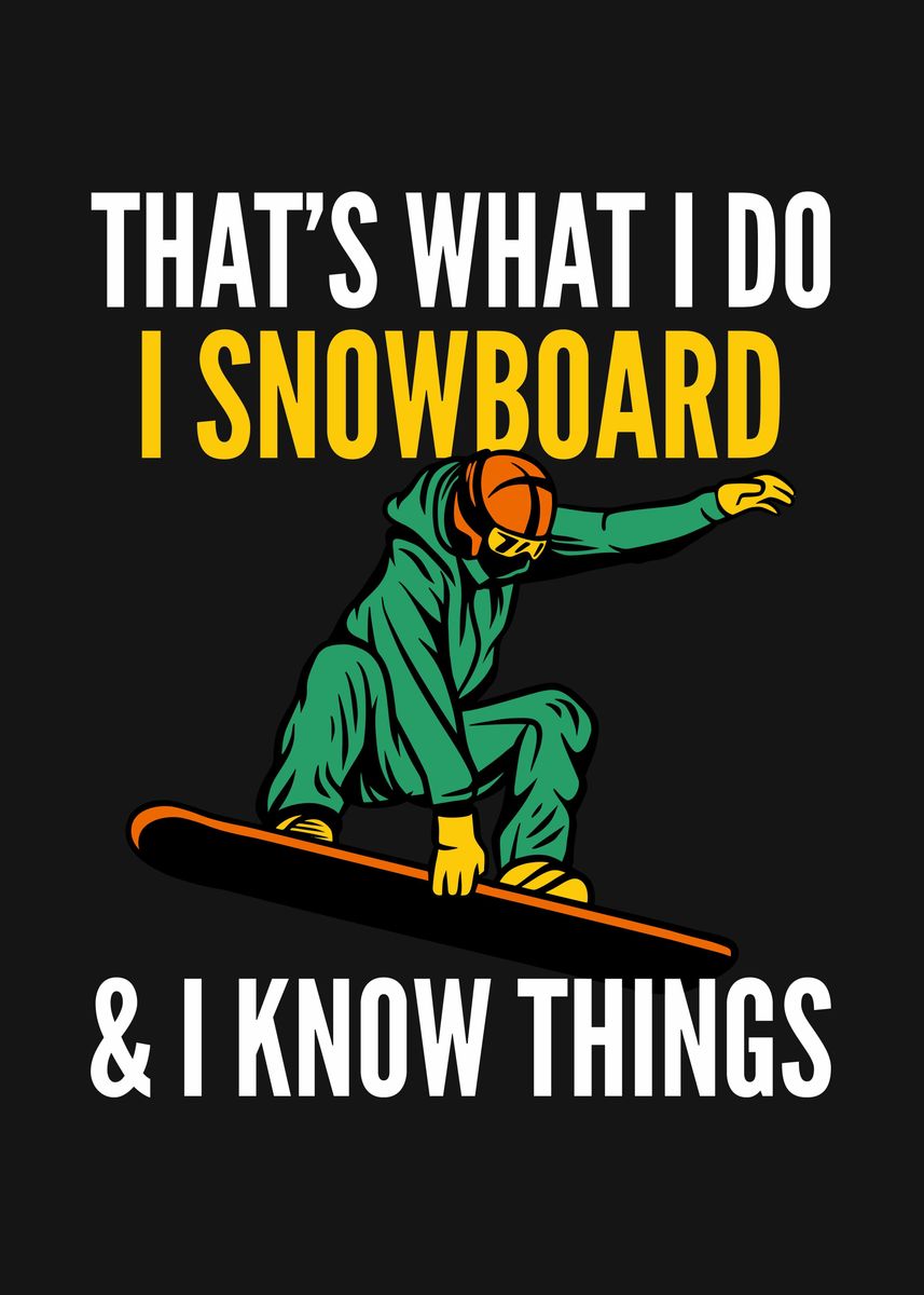 'Snowboard' Poster, picture, metal print, paint by funk punk | Displate