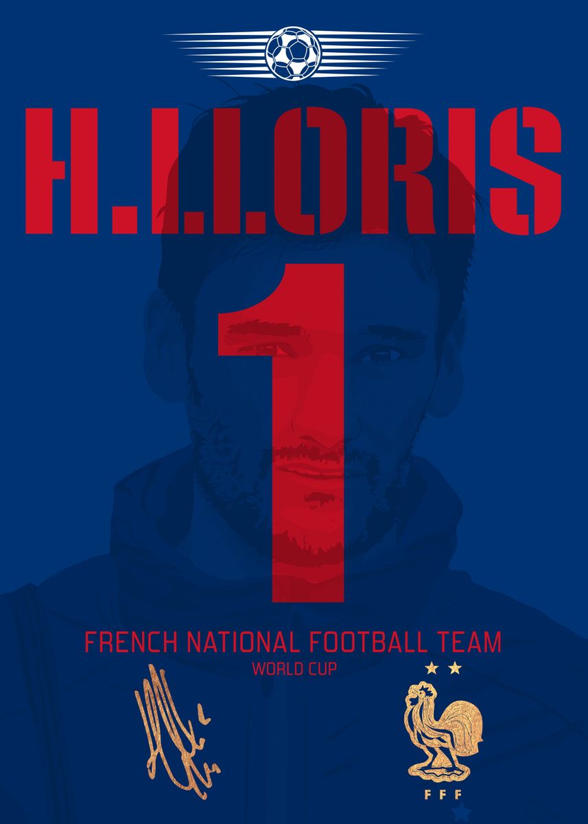 'PS num Hugo Lloris French' Poster, picture, metal print, paint by Evan ...