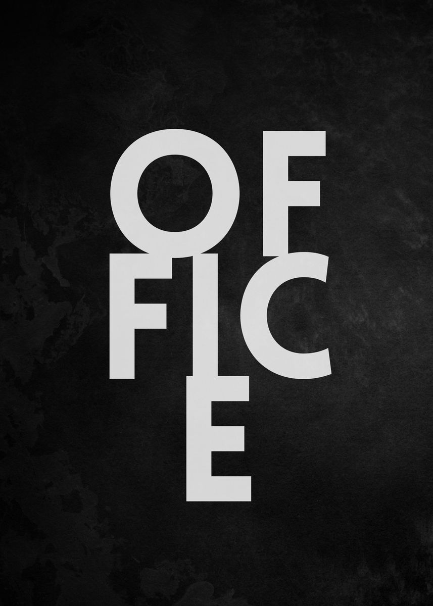 'Office Typography' Poster, picture, metal print, paint by Wisnu ...