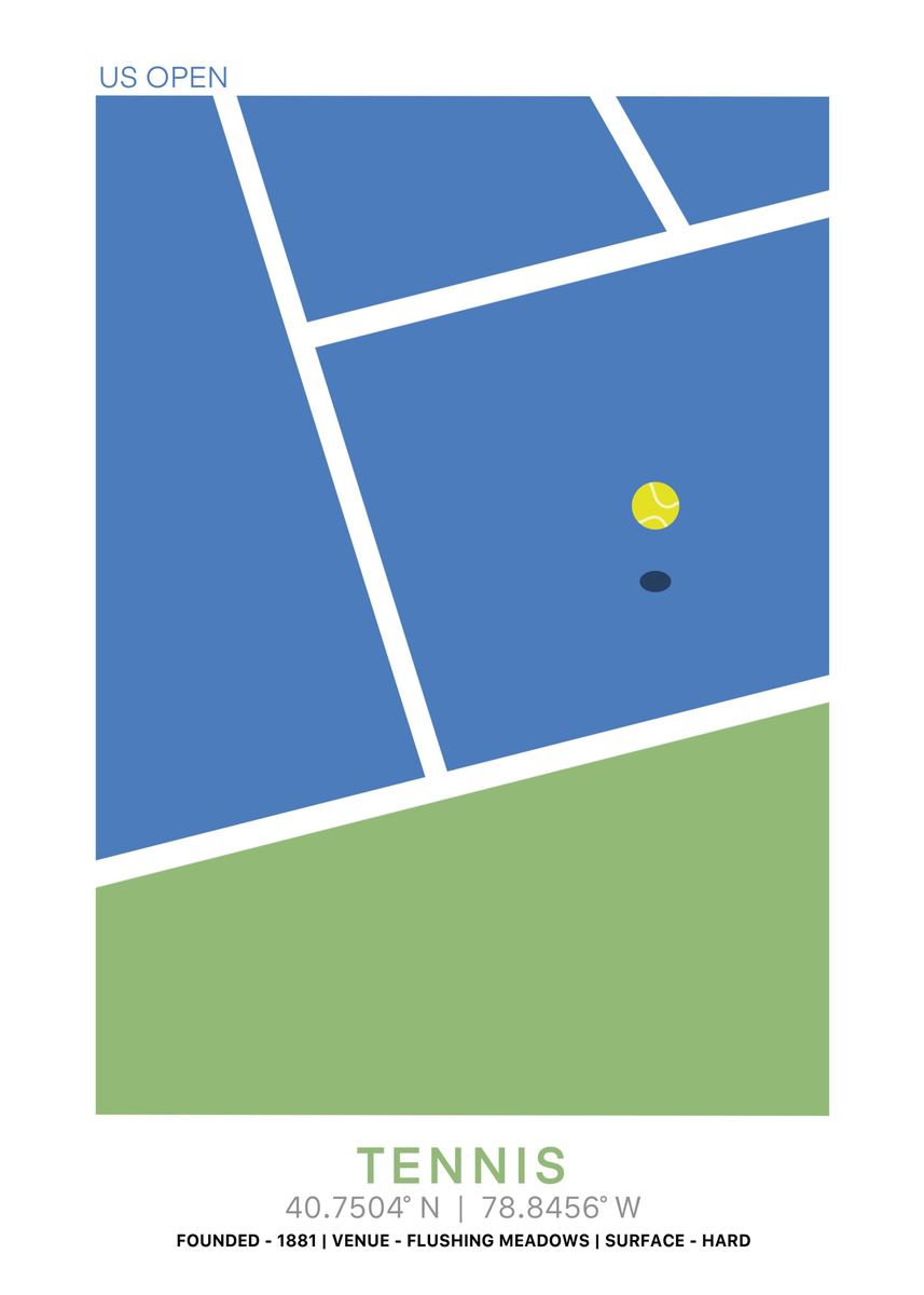 'US Open' Poster, picture, metal print, paint by UNIKORN | Displate