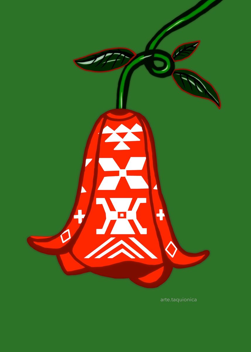 'Copihue mapuche flower' Poster, picture, metal print, paint by Arte ...