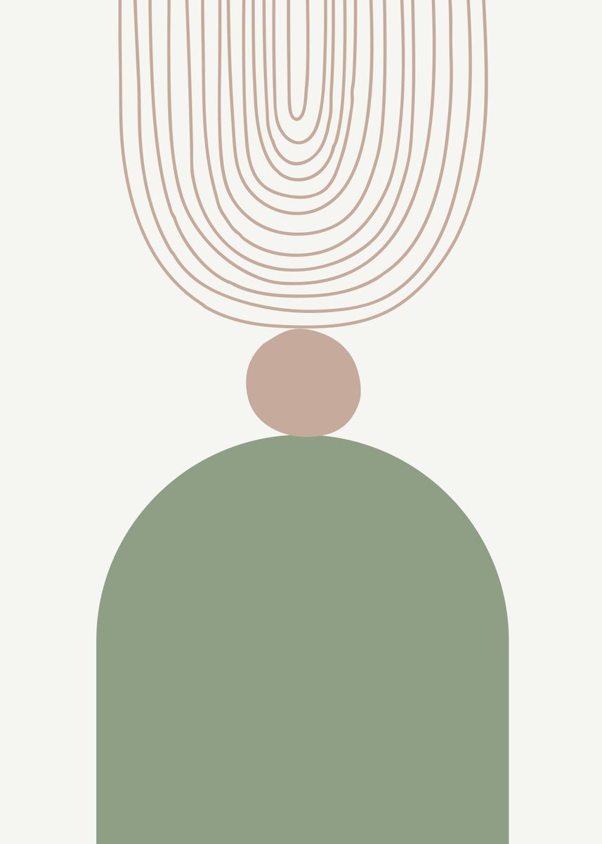 'Boho rainbow shapes' Poster, picture, metal print, paint by Human ...