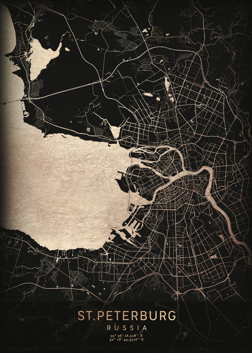 'Sankt peterburg Russia' Poster, picture, metal print, paint by Garcia ...