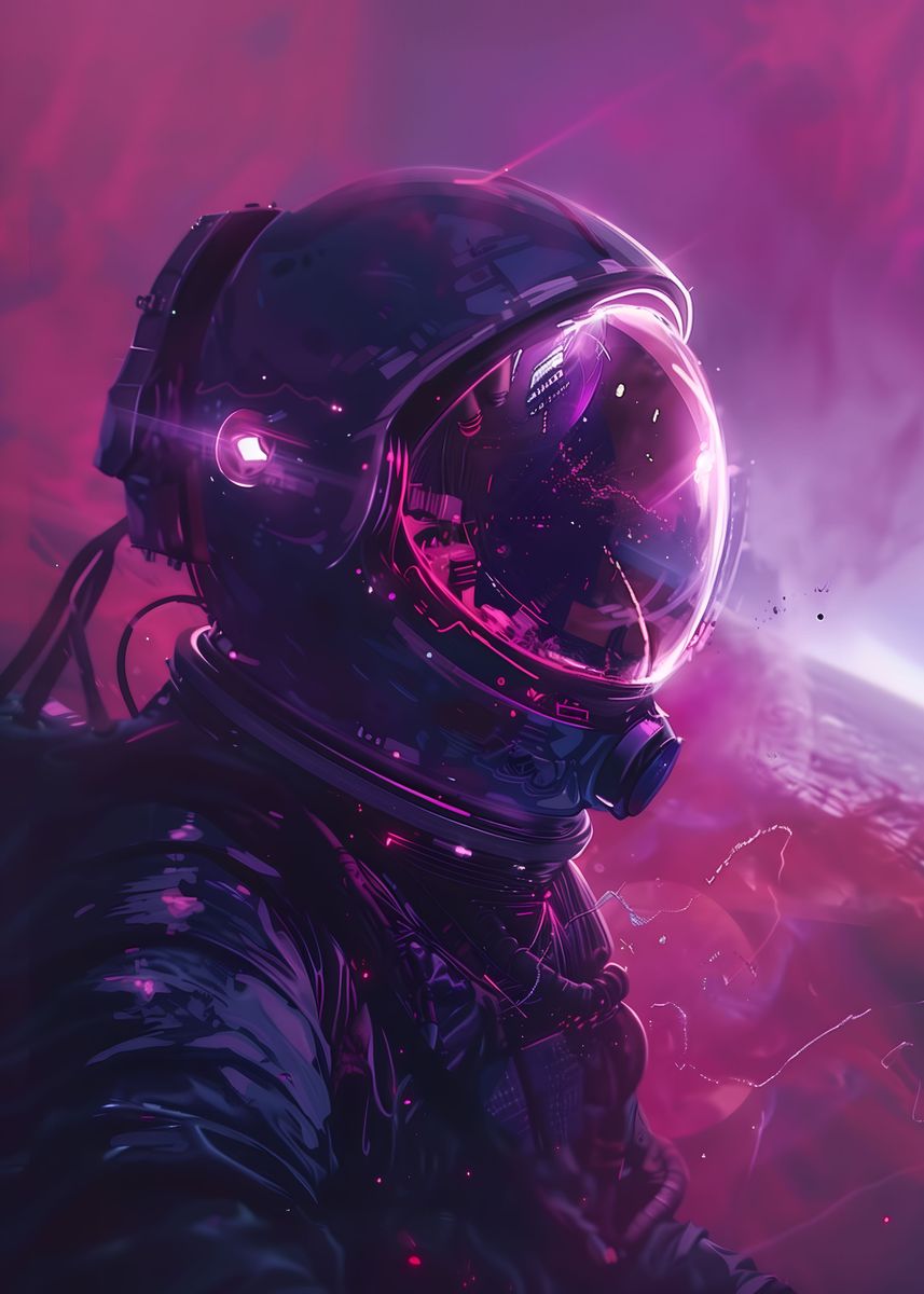 'Cosmonaut' Poster, picture, metal print, paint by Elipscease | Displate
