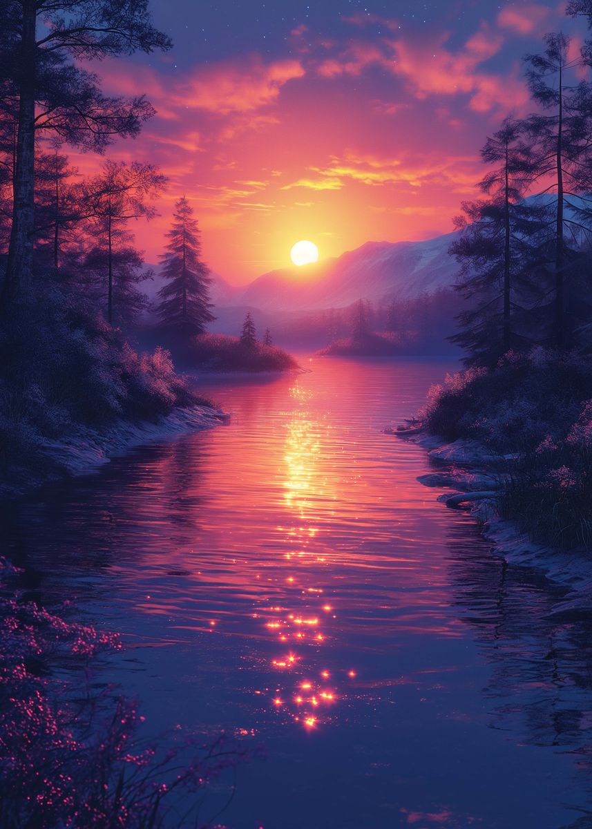 'Beautiful Landscape' Poster, picture, metal print, paint by Audrey ...