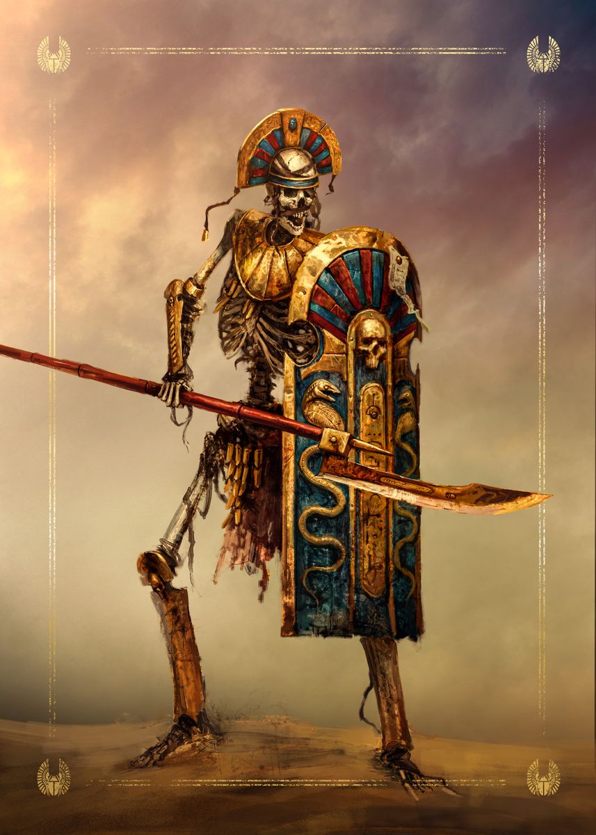 'Tomb King Tomb Guard 1' Poster, picture, metal print, paint by ...