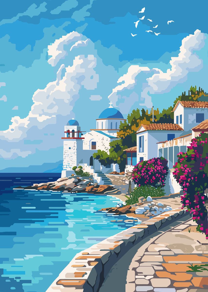 'Kos Island Greece' Poster, picture, metal print, paint by Mesh | Displate